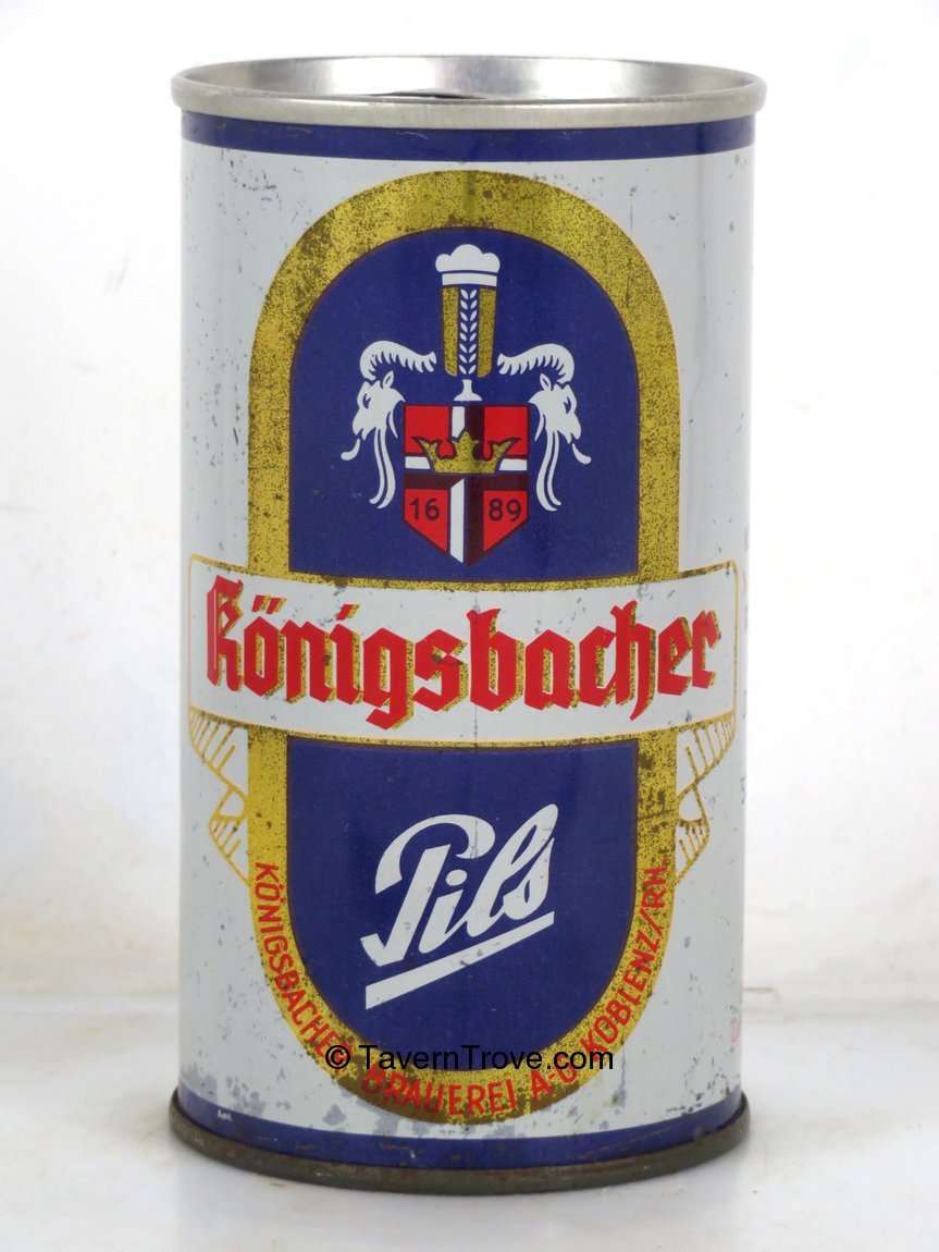 Item #98669 1970 Konigsbacher Pils Beer Can 12oz Koblenz Germany Tab ...