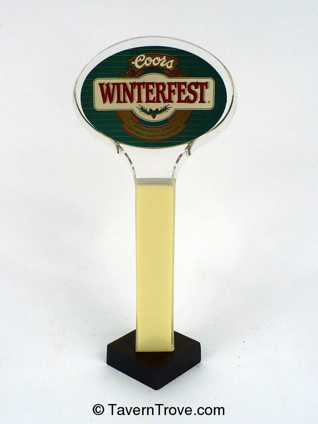 Item #98261 2023 1980s COORS WINTERFEST BEER 8¾" Acrylic Tap Tap Handle