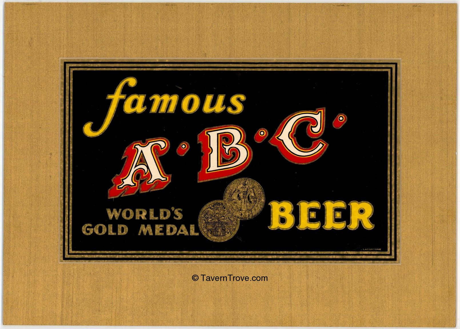 Item #16846 1933 ABC Beer Window Decal Decal