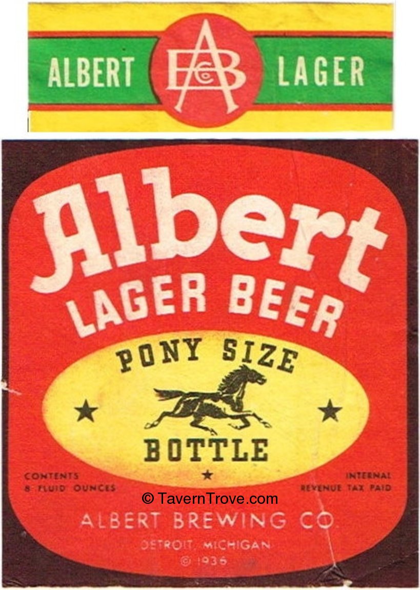 Item #75499 1936 Albert Lager Beer Label CS40-02