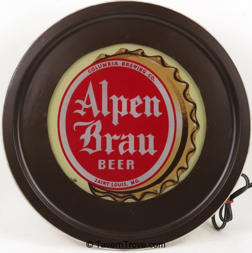 Item #95783 1945 Alpen Brau Beer Frankenstein Sign Glass-Faced ...