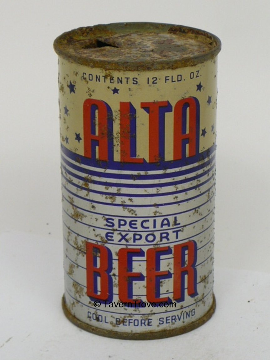 Item #61290 1937 Alta Special Export Beer Flat Top Can