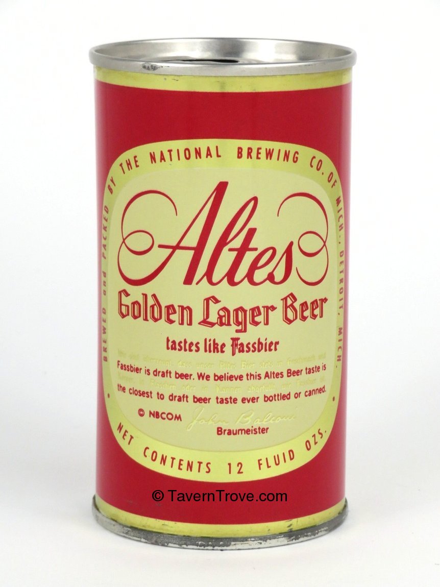 Item #28477 1965 Altes Golden Lager Beer Tab Top Can T33-05v1