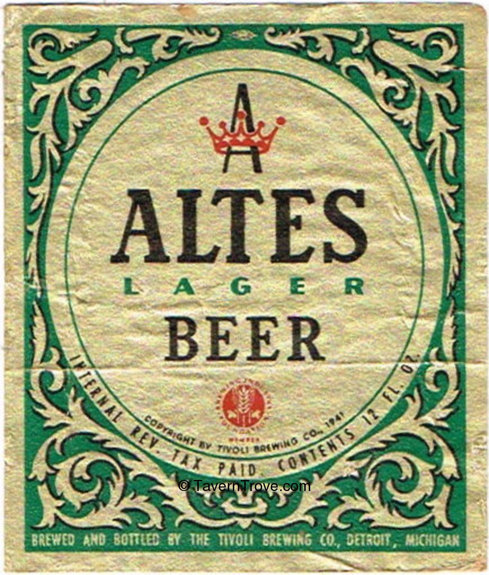 Item #99515 1941 Altes Lager Beer 85mm Label CS51-22