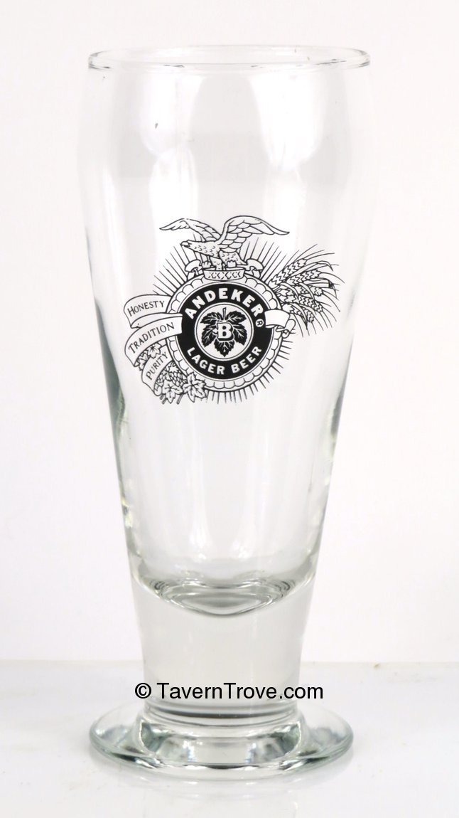 Item #7572 1980 Andeker Lager Beer ACL Drinking Glass