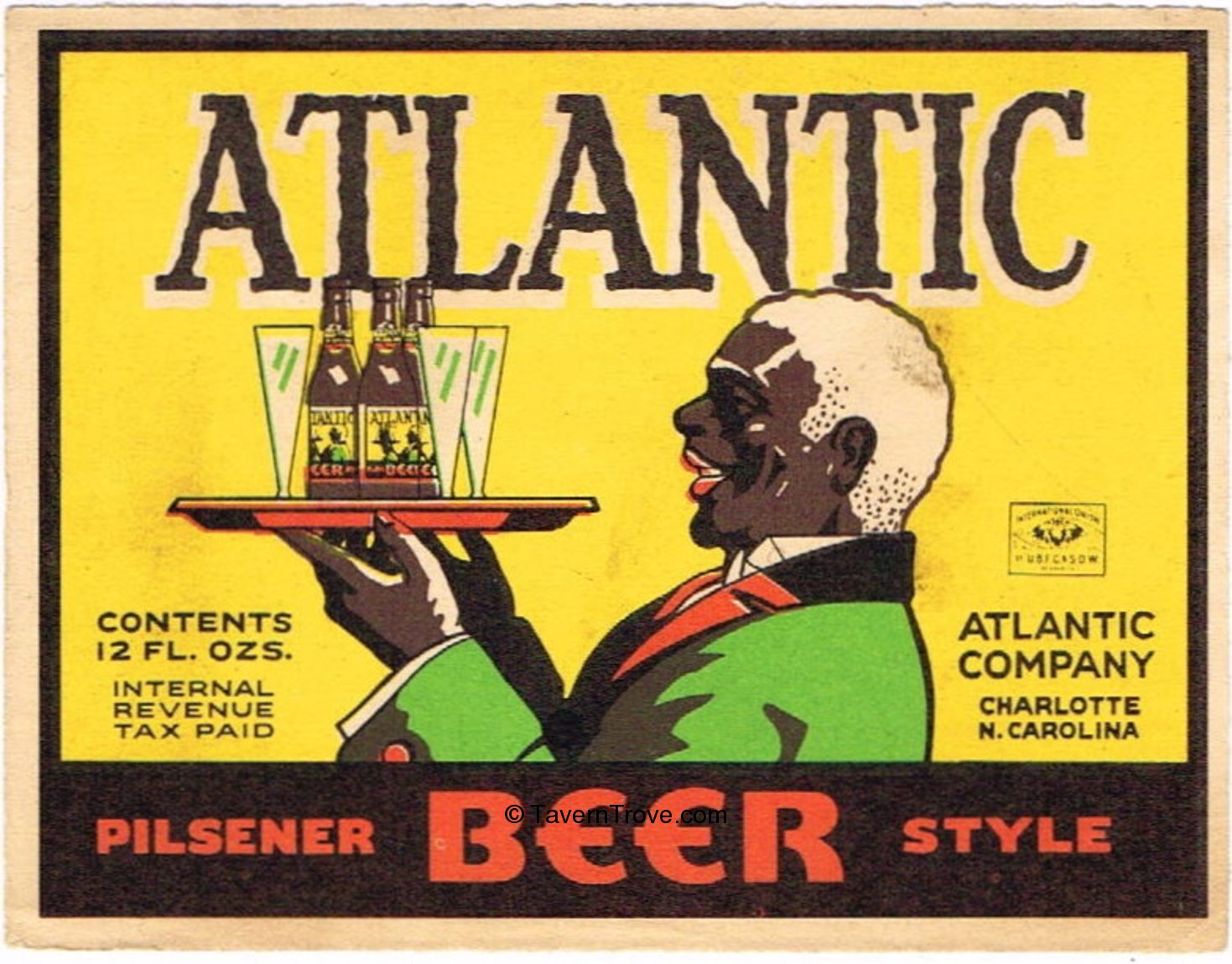 Item #80838 1937 Atlantic Beer Label ES82-07