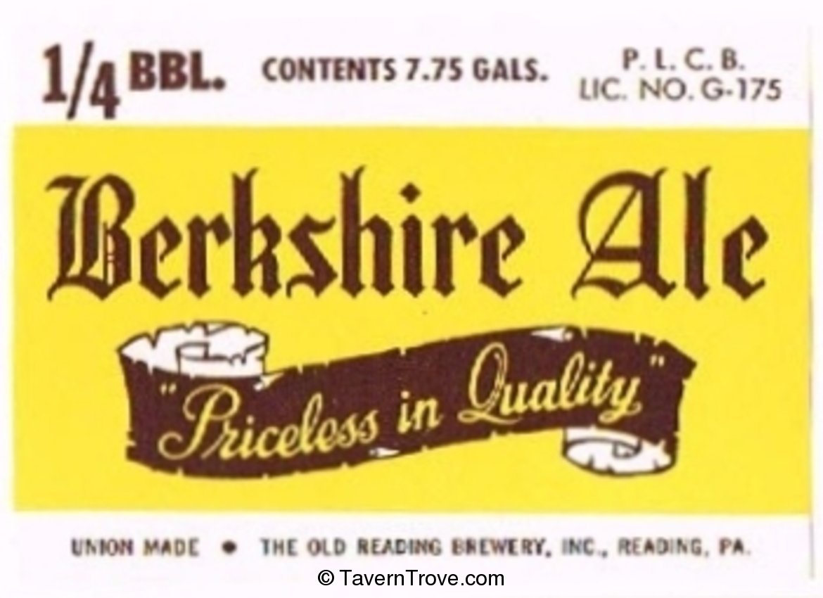 Item #30548 1958 Berkshire Ale Label