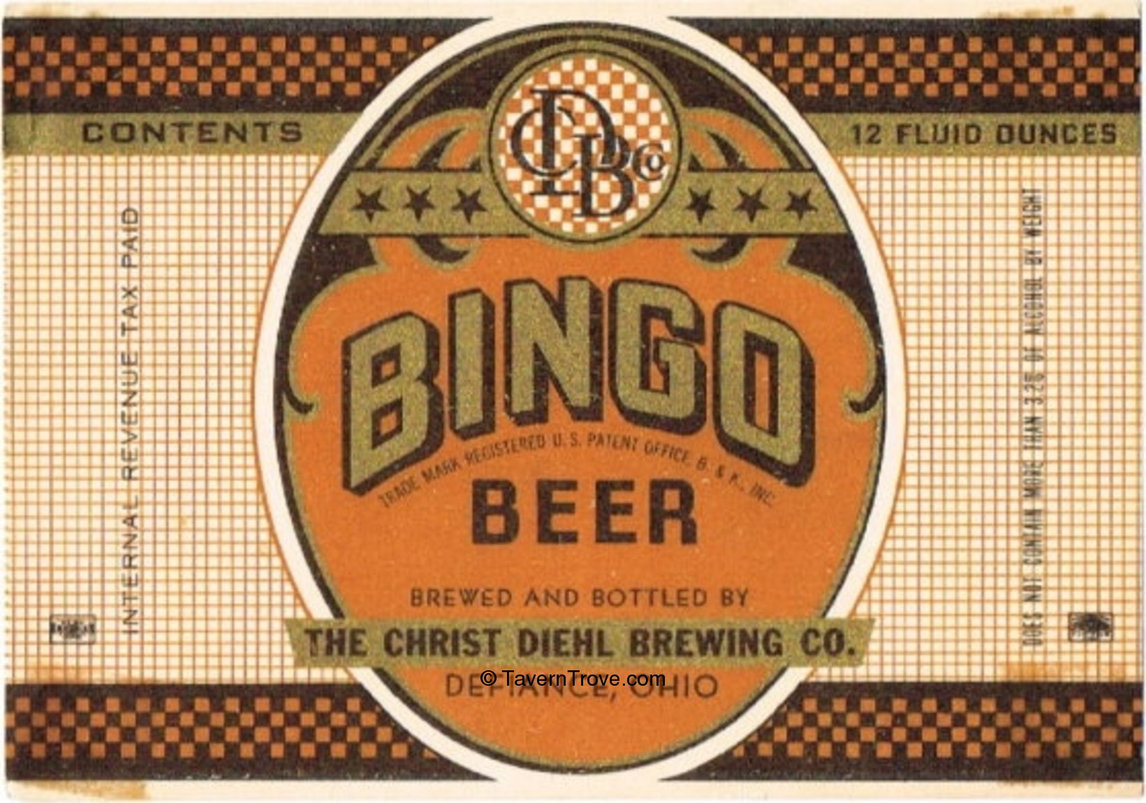 Item 73529 1946 Bingo Beer Label OH64 21