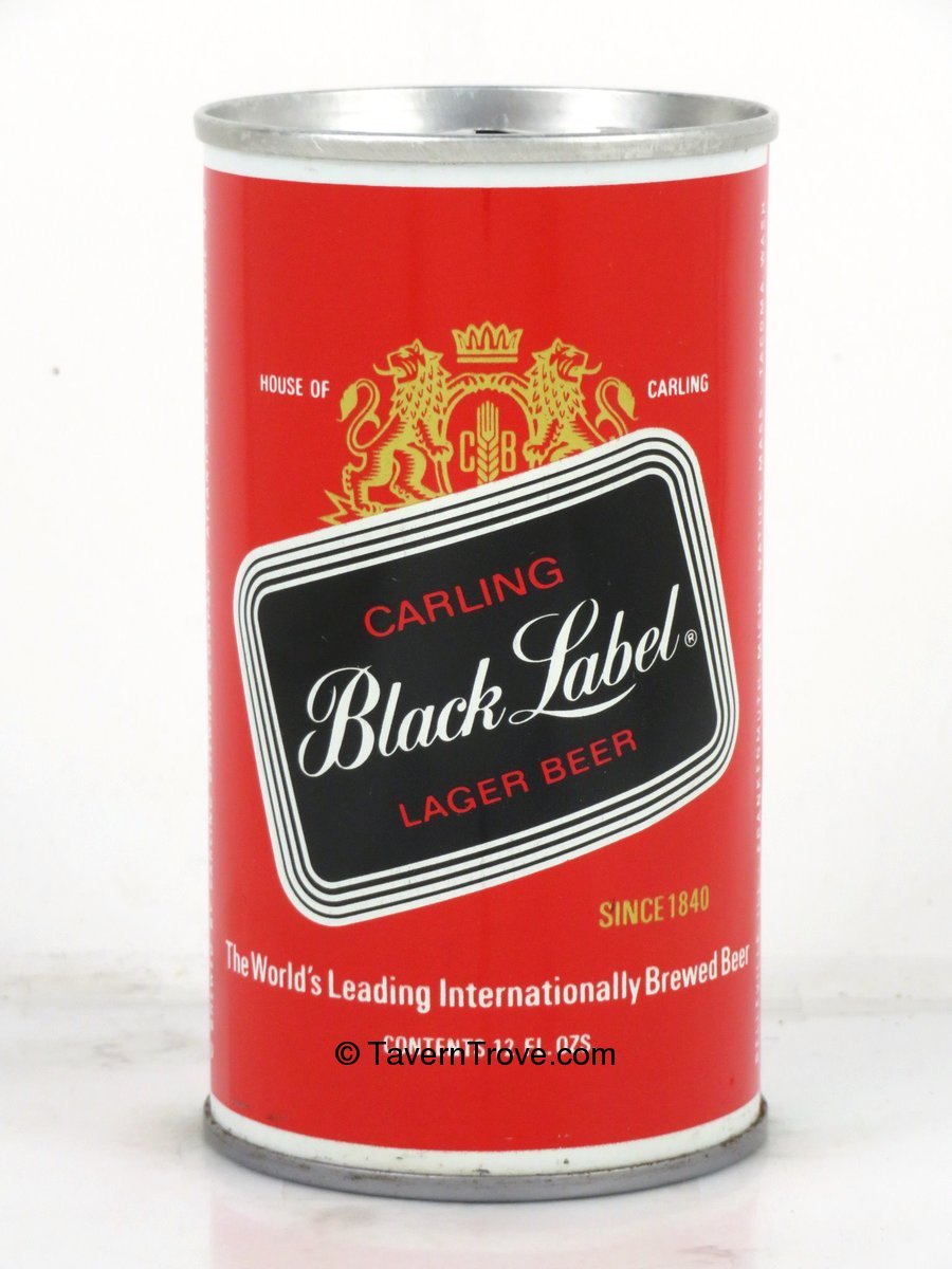 Item #96930 1973 Black Label Lager Beer Tab Top Can T41-36