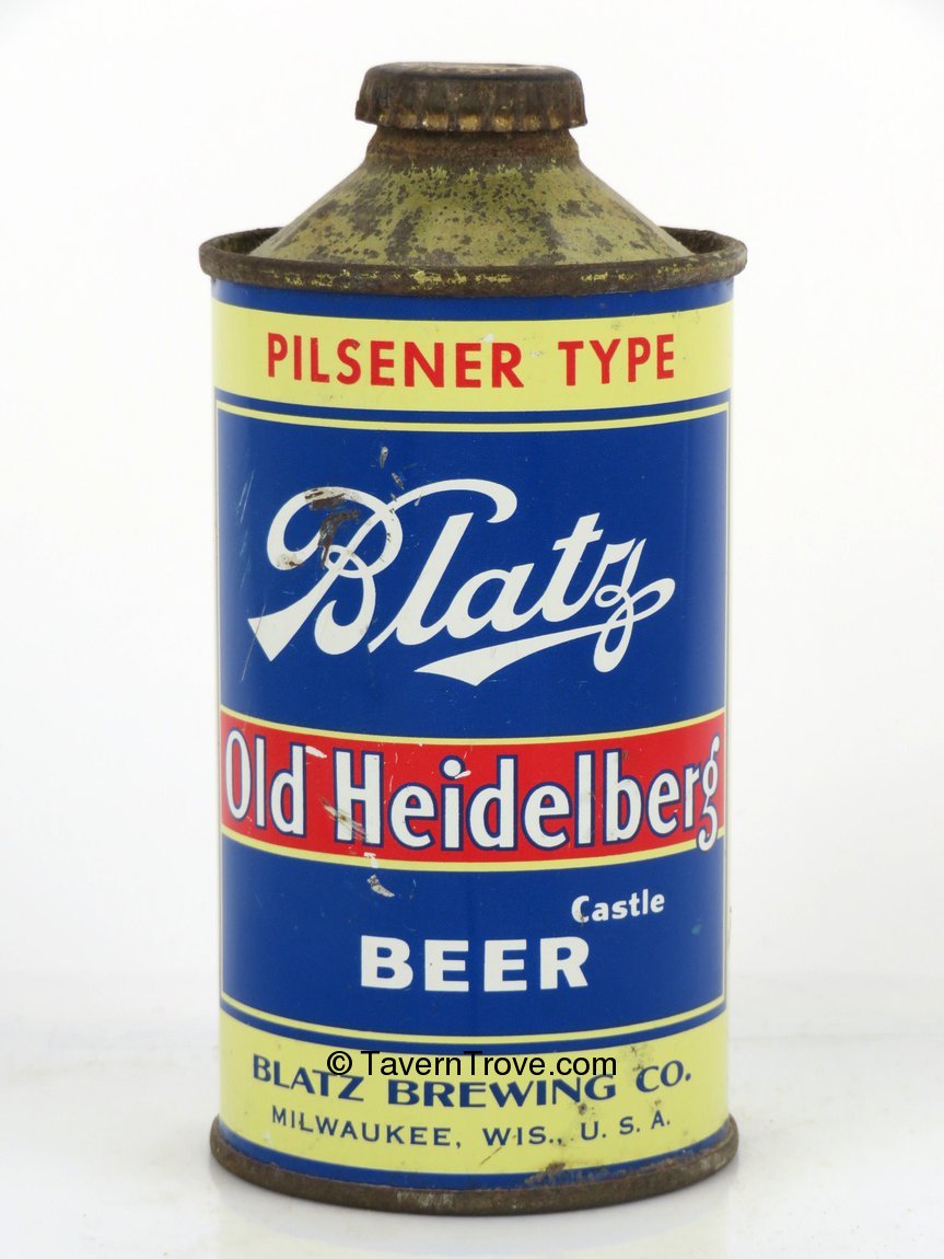 Item #1639 1940 Blatz Old Heidelberg Castle Beer Cone Top Can 153-20