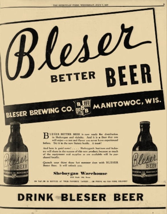 Bleser Brewing Company of Manitowoc, Wisconsin, USA - Tavern Trove