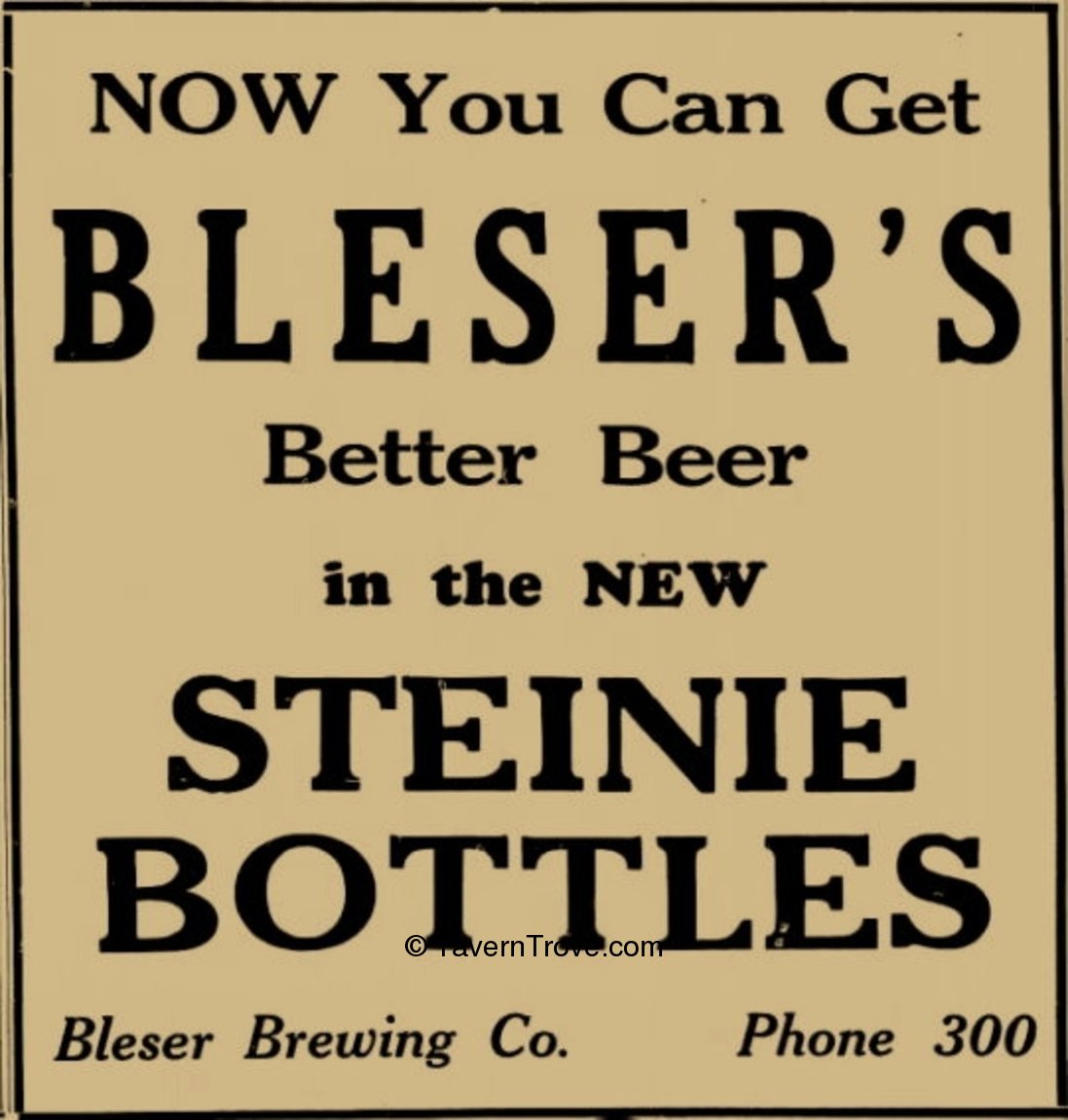 Item #39350 1937 Bleser's Better Beer Paper Ad