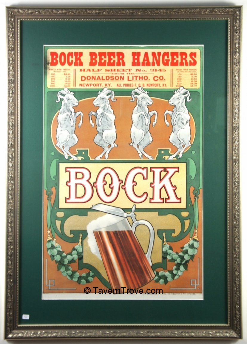 Item #83563 1910 Bock Beer Hanger #3145 Lithograph