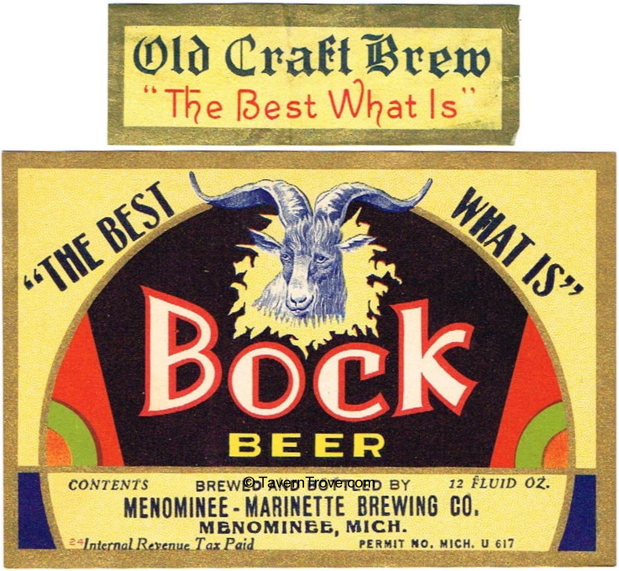 Item #100321 1935 Bock Beer Label CS67-14