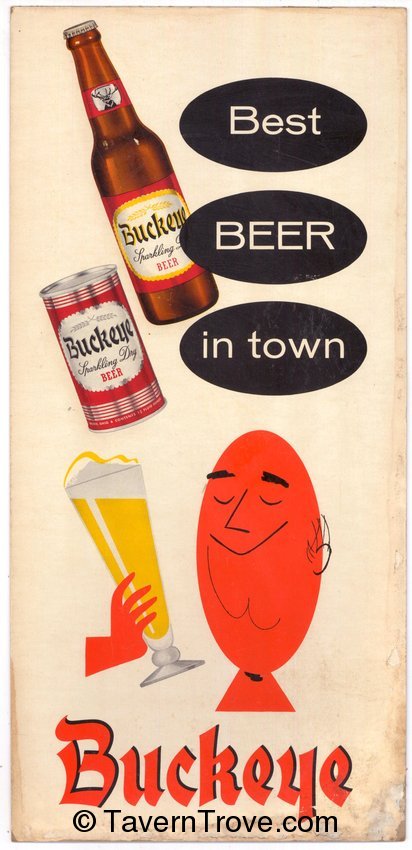Item #14276 1958 Buckeye Beer Sign