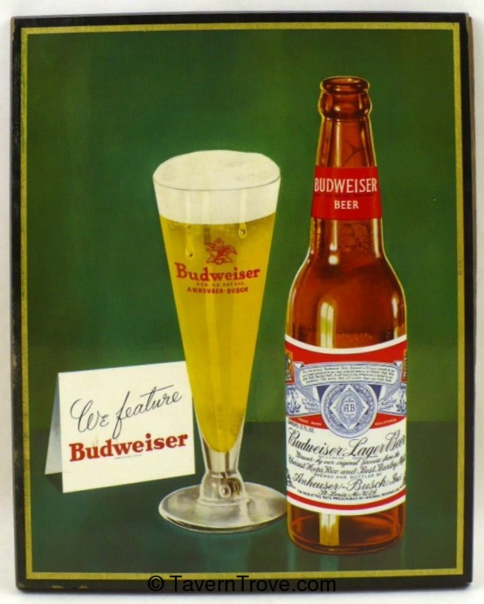 Item #87512 1942 Budweiser Beer composite Composite Sign