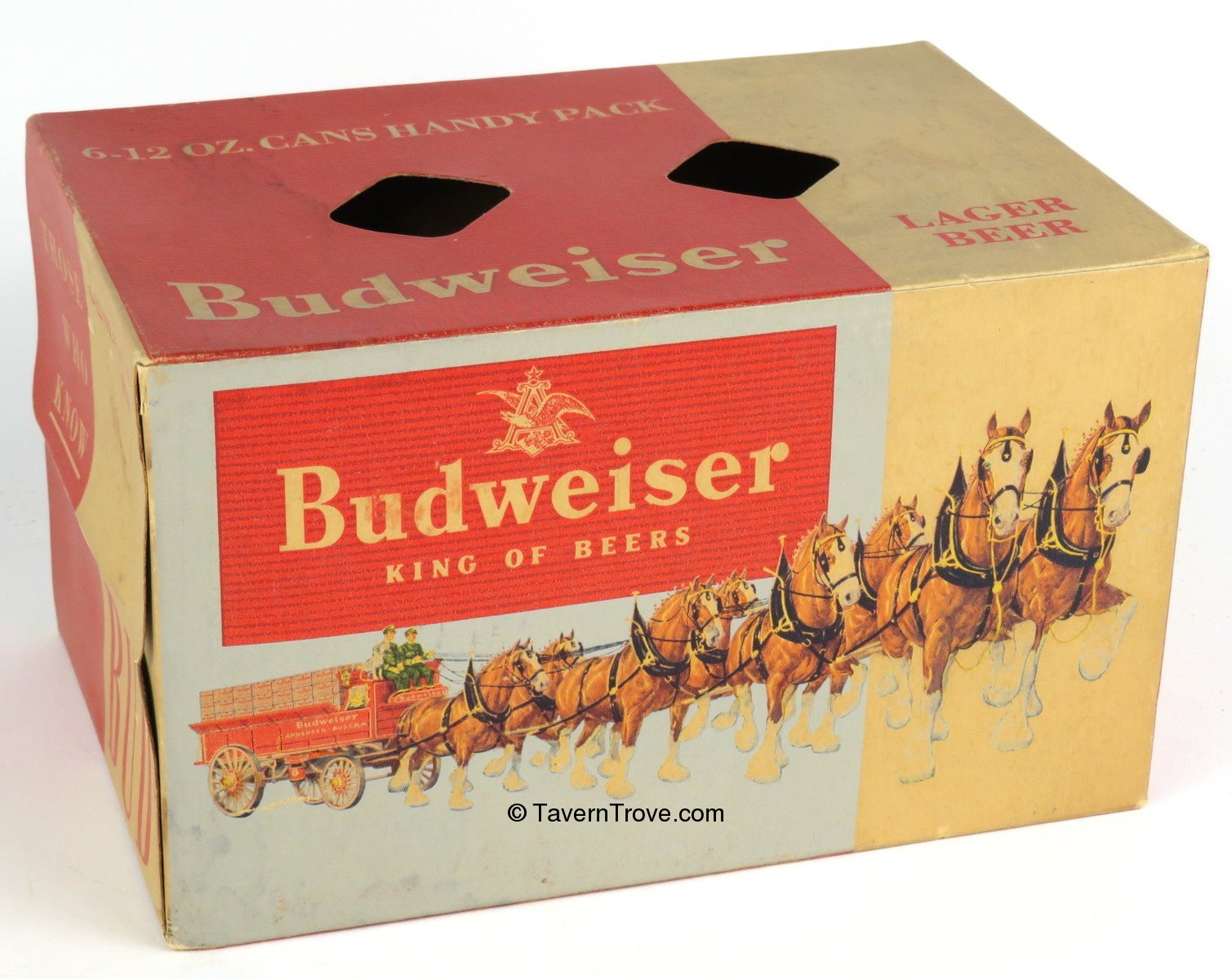 Item #94184 1956 Budweiser Beer six pack box Six-pack Holder No Ref.