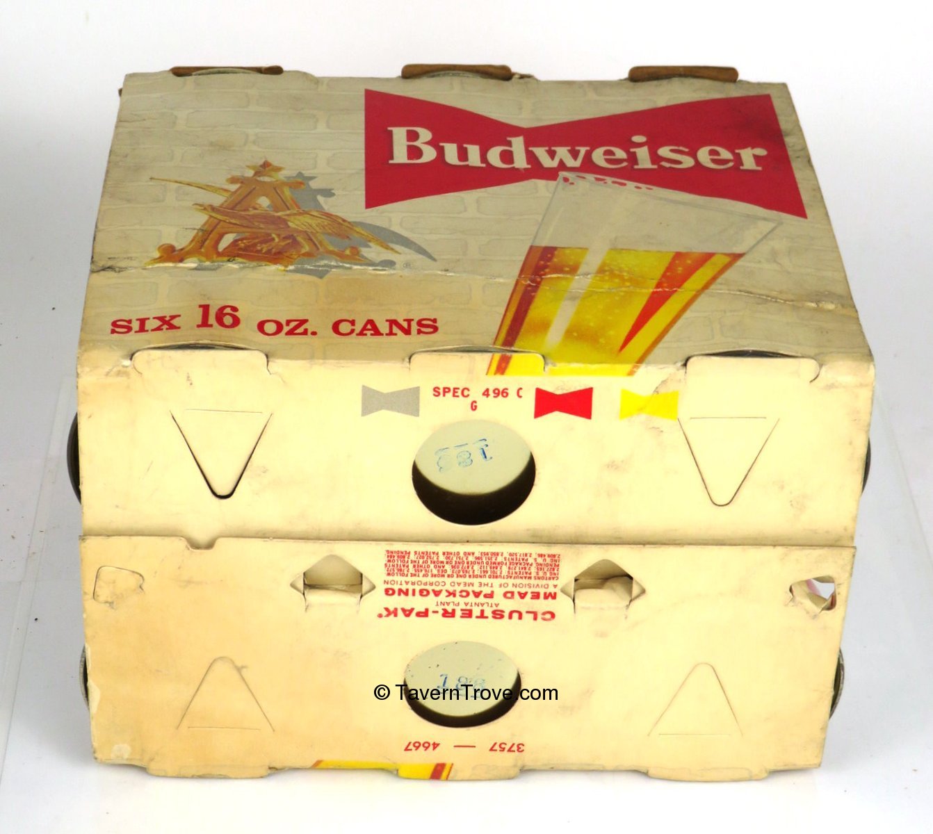 Item #35235 1959 Budweiser Lager Beer 16oz Six pack Six-pack Holder