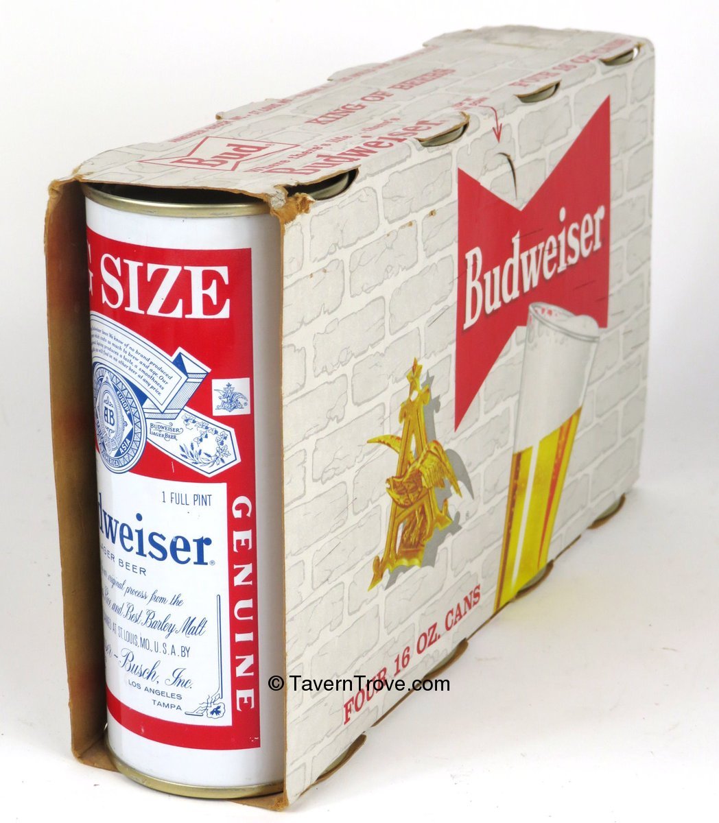 Item #94152 1972 Budweiser Lager Beer 4 pack Six-pack Holder 226-28