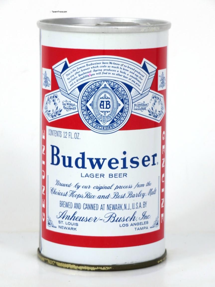 Item #69246 1963 Budweiser Lager Beer Tab Top Can T48-39