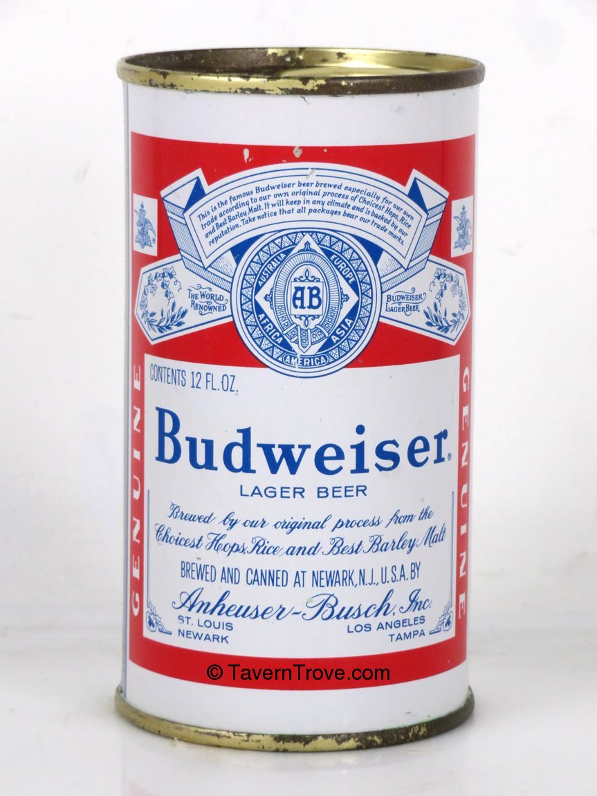Item #94915 1961 Budweiser Lager Beer Flat Top Can 39-18