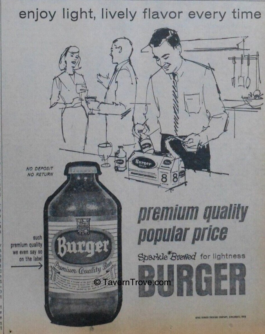 Item #24750 1963 Burger Beer Paper Ad