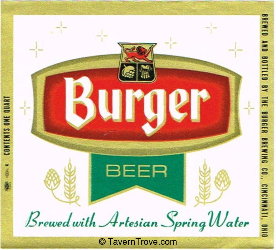 Item #30346 1972 Burger Beer Label