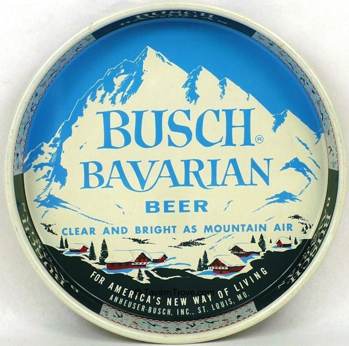 Item #9199 1956 Busch Bavarian Beer Serving Tray