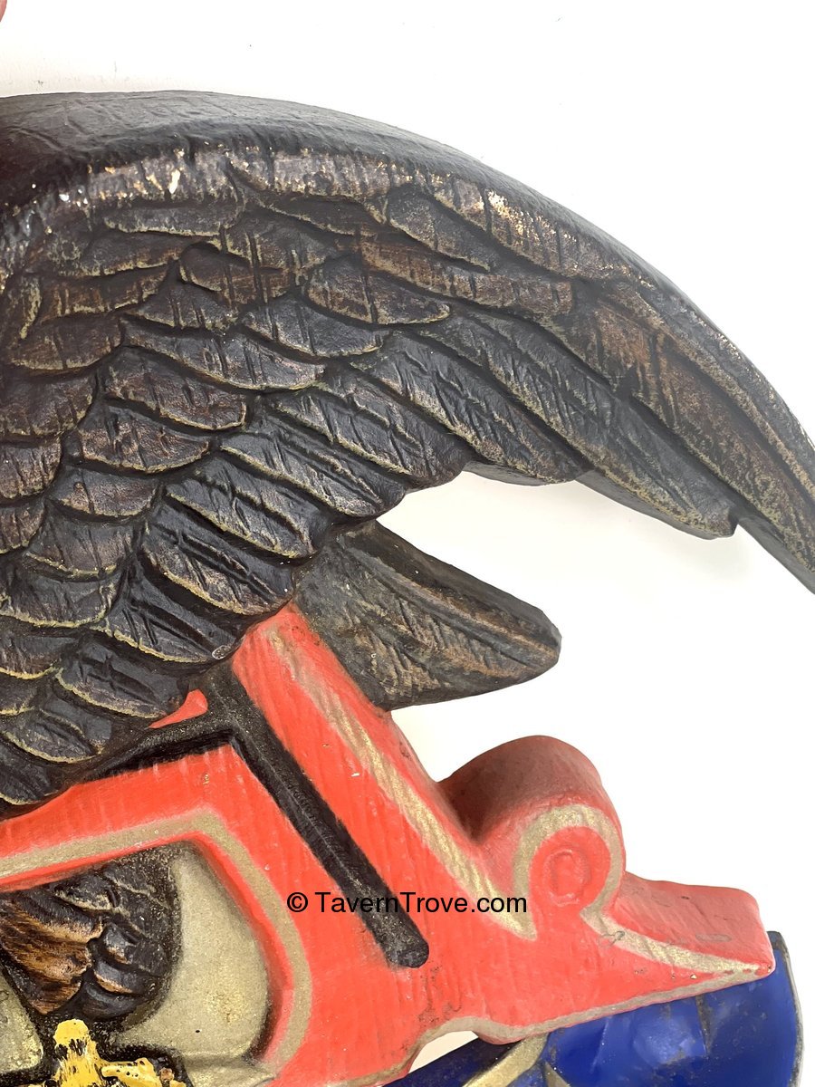 Item #8092 1971 Busch Bavarian Beer A&E Logo Plastic Sign