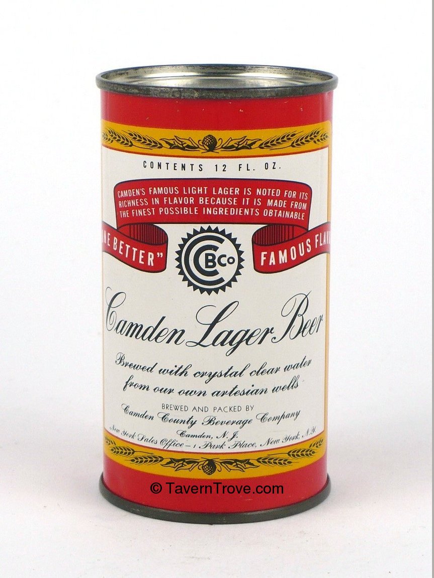 Item #1185 1953 Camden Lager Beer Flat Top Can 47-39