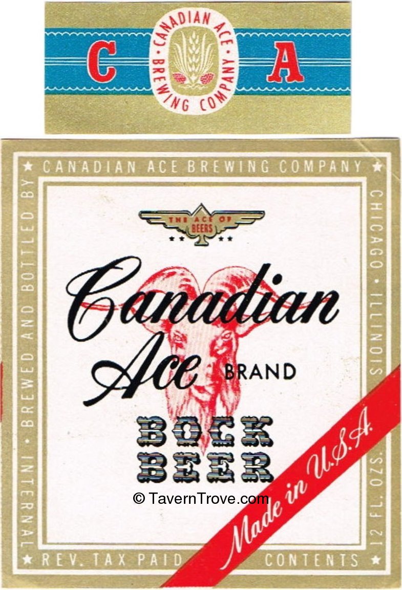 Item #75388 1948 Canadian Ace Bock Beer Label IL20-10
