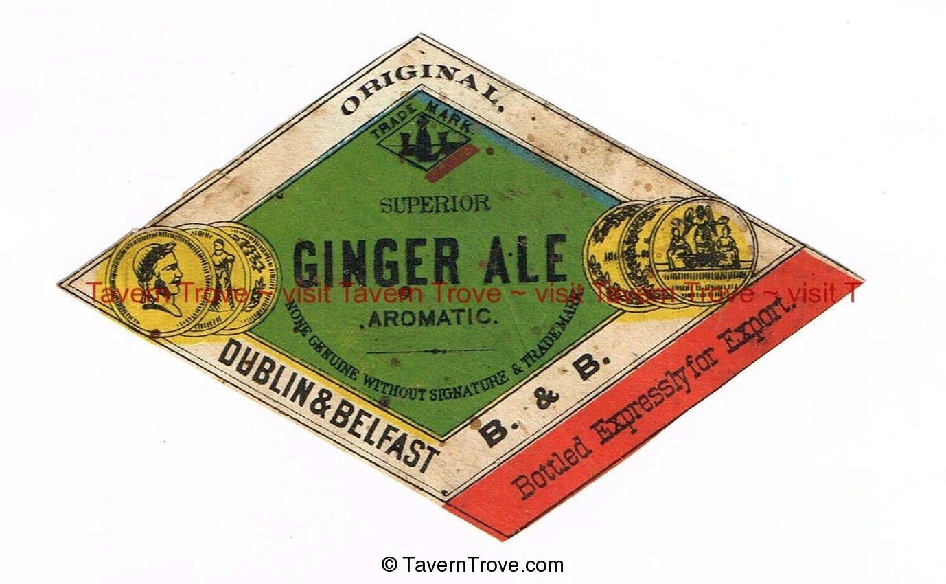 Item #97160 1890 Cantrell & Cochrane Ginger Ale Dublin Ireland Label