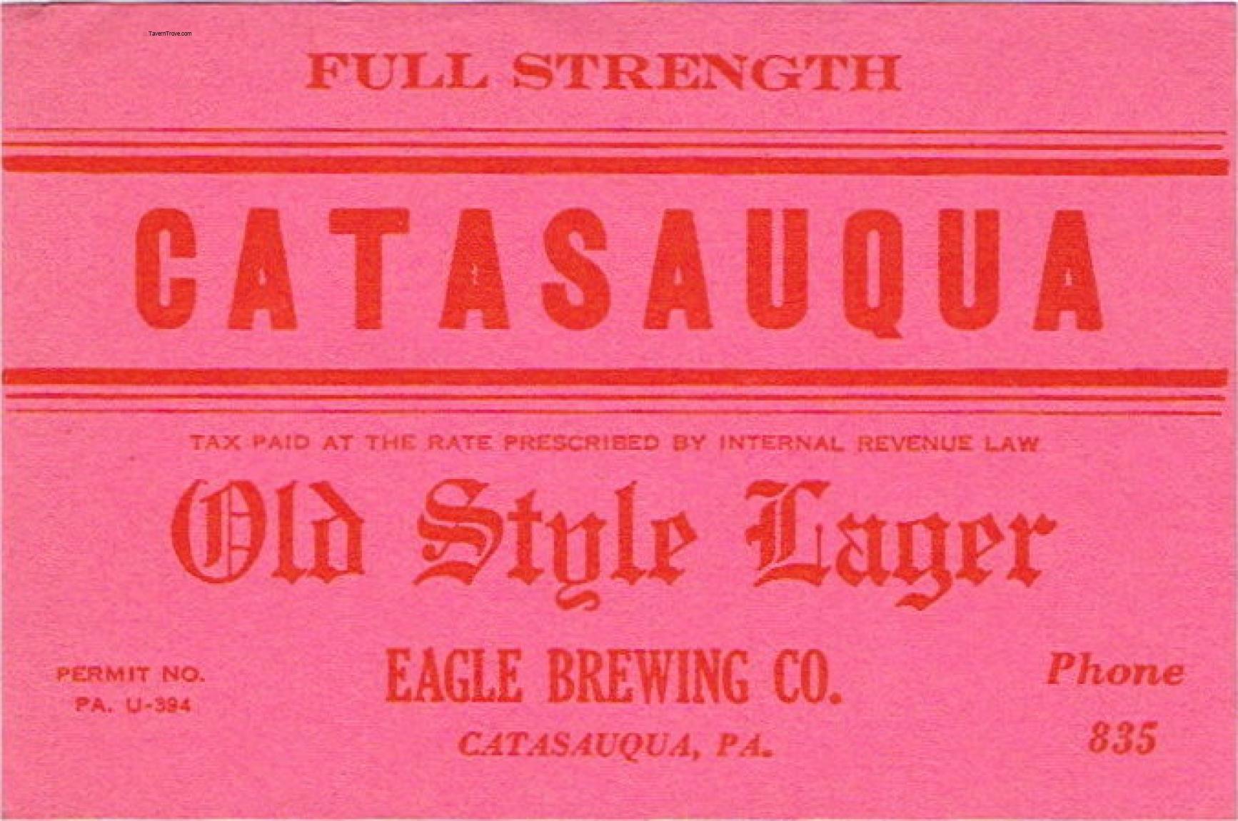 Item #66876 1934 Catasauqua Old Style Lager Beer Label PA22-16av1