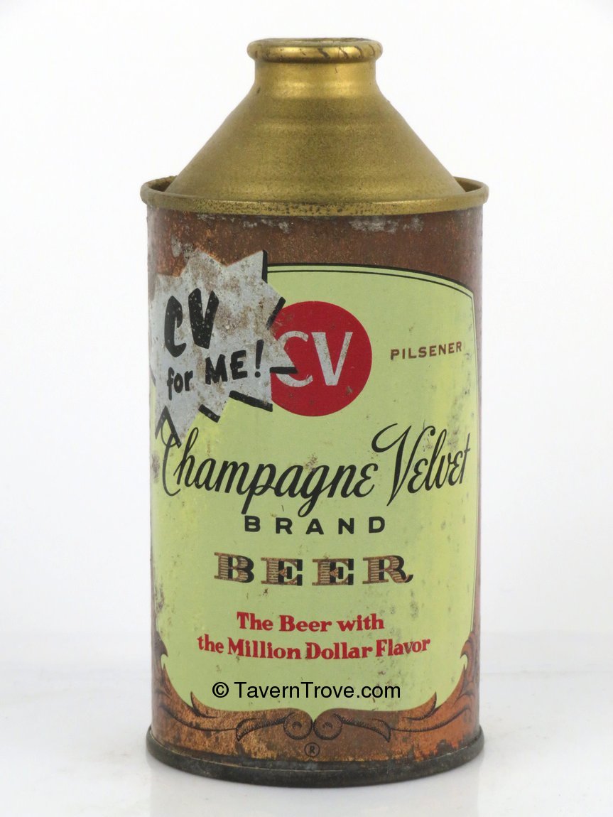 Item #754 1953 Champagne Velvet Beer Cone Top Can 157-13