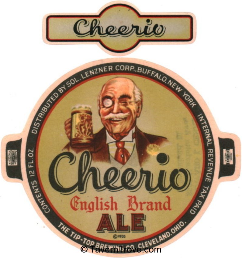 Item #92574 1939 Cheerio English Brand Ale Label OH50-12
