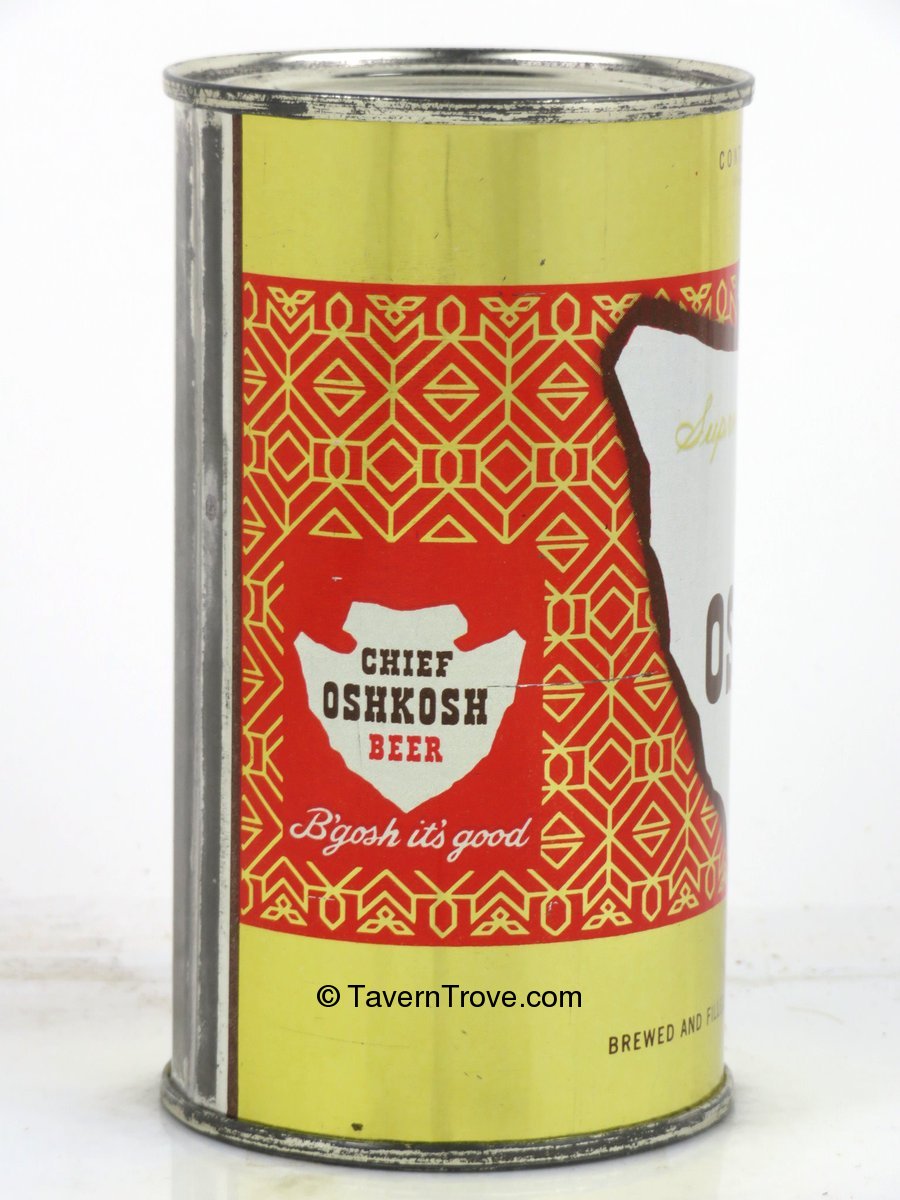 Item #28307 1955 Chief Oshkosh Beer Flat Top Can 49-24