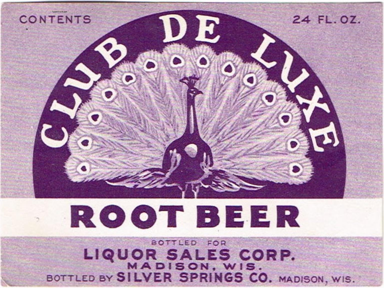 Item #103650 1940 Club De Luxe Root Beer Silver Springs Madison ...