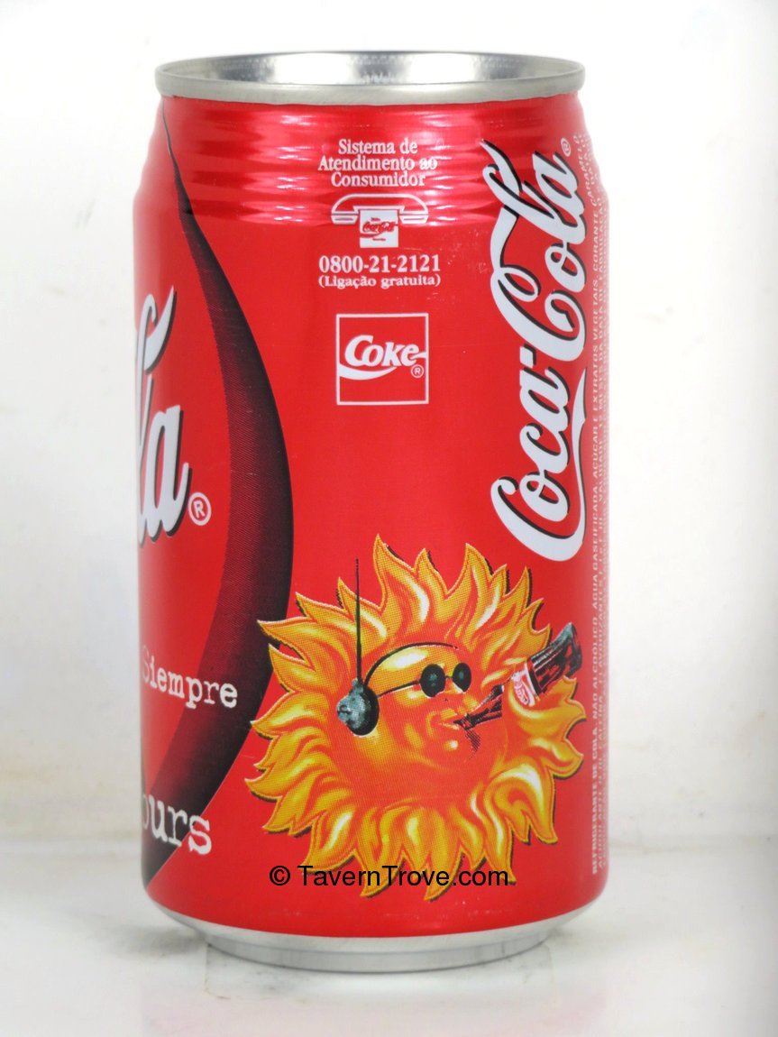 Item #100999 1996 Coca Cola 350ml Can Rio Brazil Tab Top Can