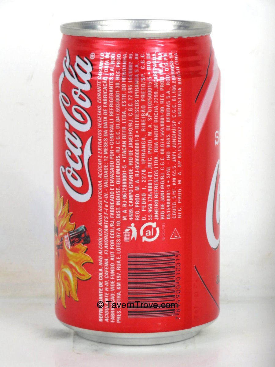 Item #100999 1996 Coca Cola 350ml Can Rio Brazil Tab Top Can