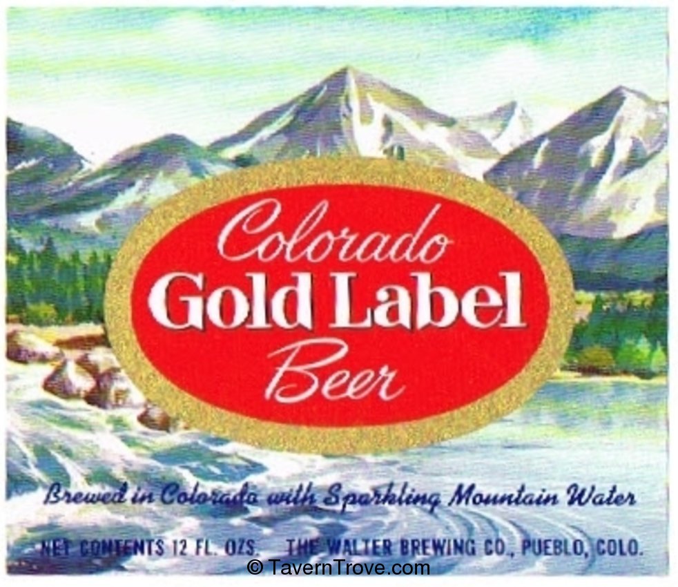 Item #66028 1961 Colorado Gold Label Beer Label