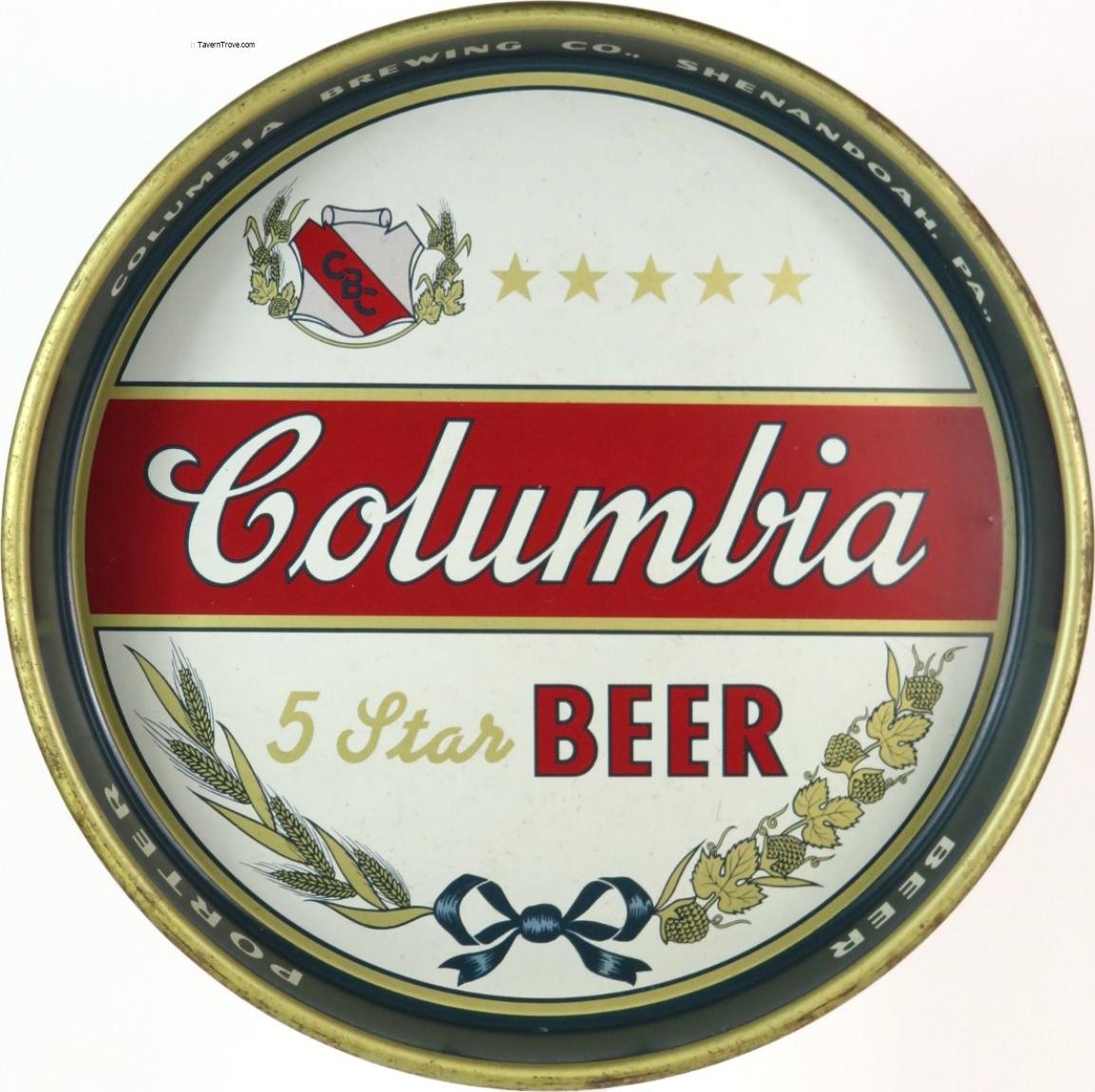 Item #93103 1952 Columbia 5 Star Beer Serving Tray