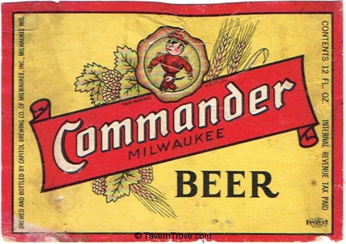 Item #61147 1940 Commander Beer Label WI290-17