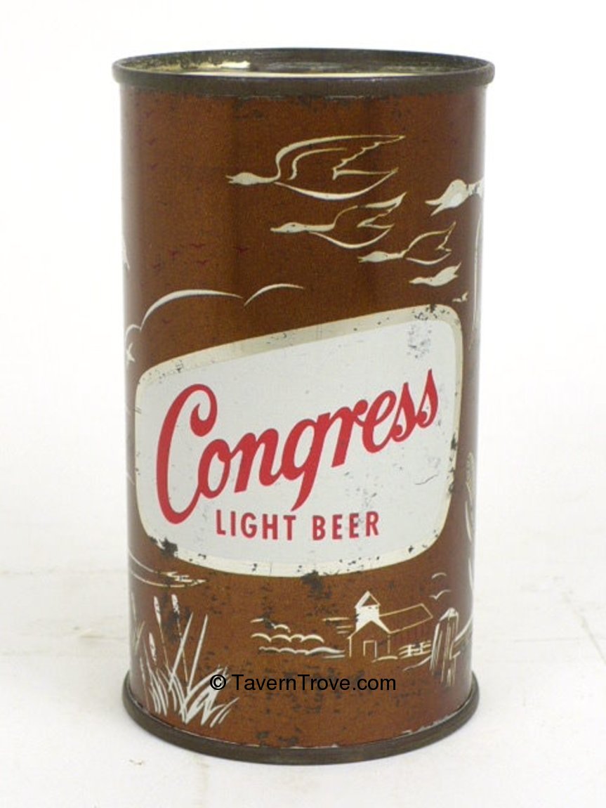 Item #27839 1956 Congress Light Beer "Birds"in flight Flat Top Can 50-32