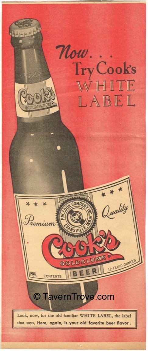 Item #79688 1952 Cook's Goldblume Beer Paper Ad