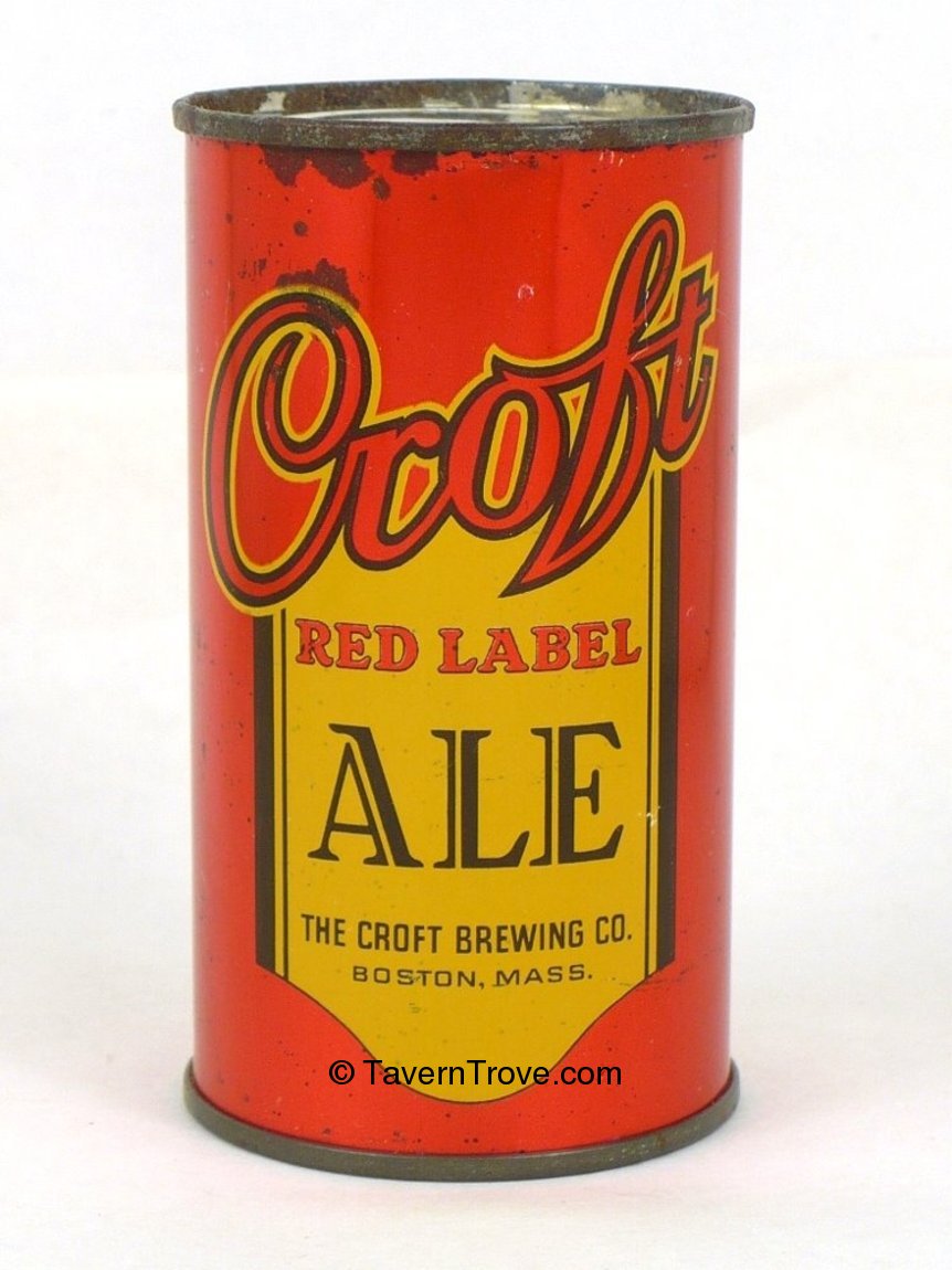 Item #88617 1937 Croft Red Label Ale Flat Top Can 52-20