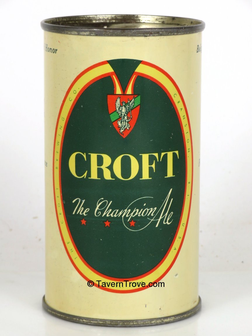 Item #1501 1954 Croft Champion Ale Flat Top Can 52-34