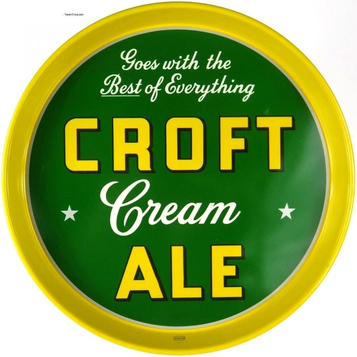 Item #29414 1952 Croft Cream Ale Serving Tray