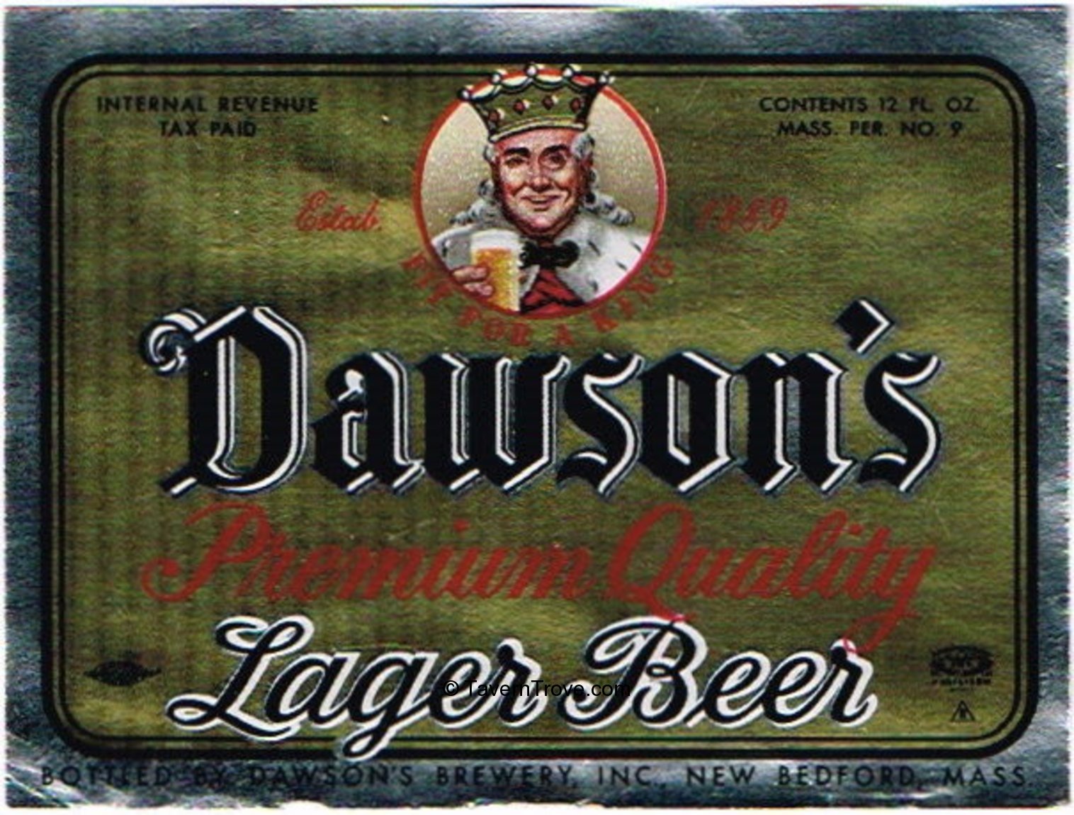 Item #100090 1939 Dawson's Lager Beer Label ES65-14