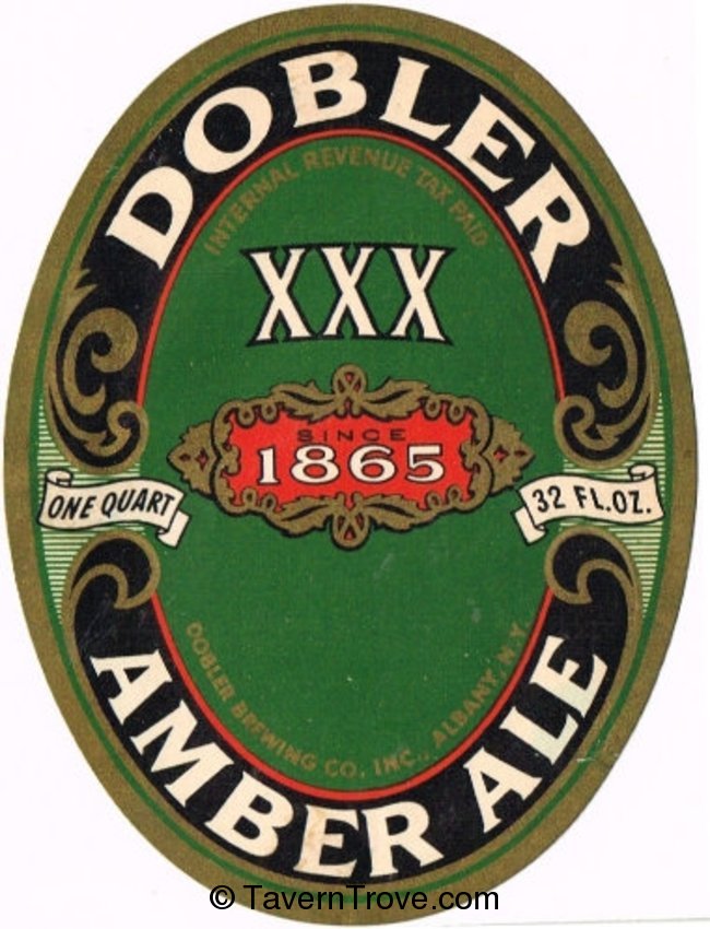 Item #73341 1943 Dobler Amber Ale Label NY7-21V