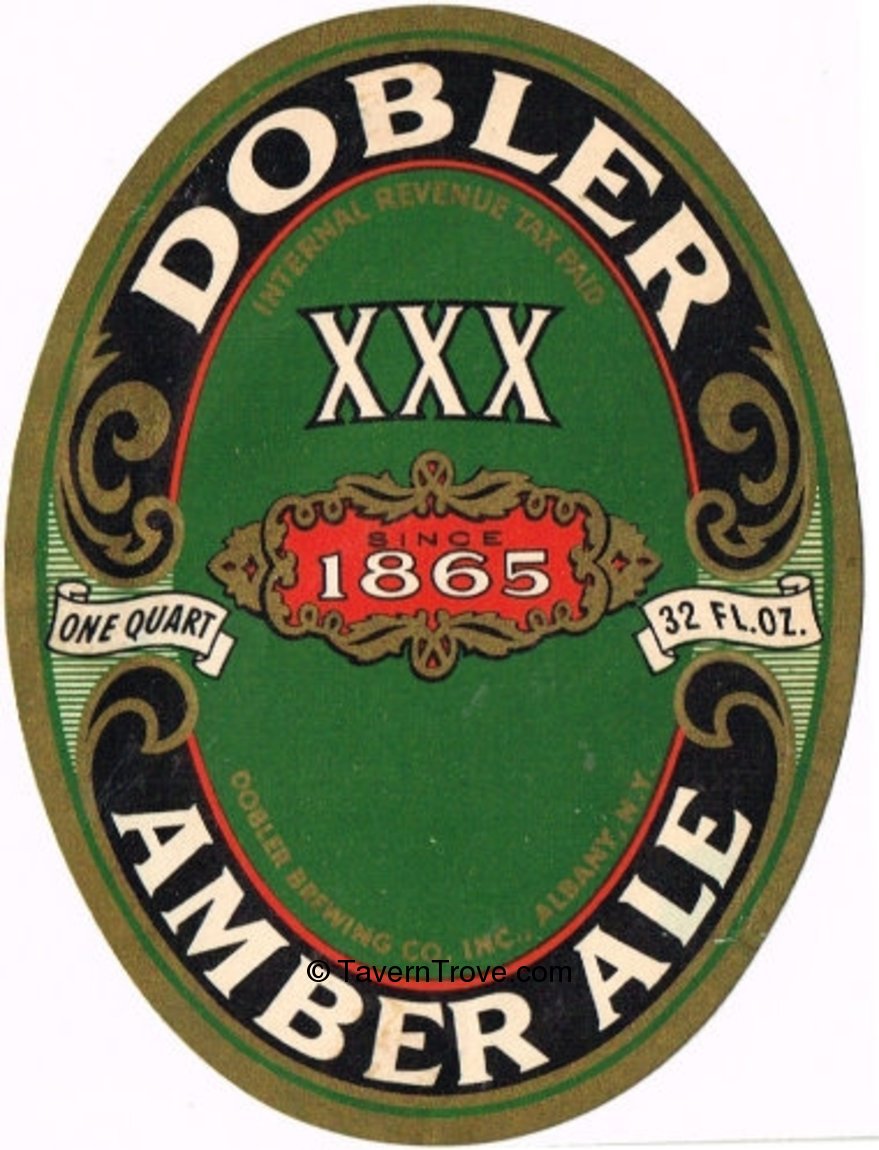 Item #73341 1943 Dobler Amber Ale Label NY7-21V
